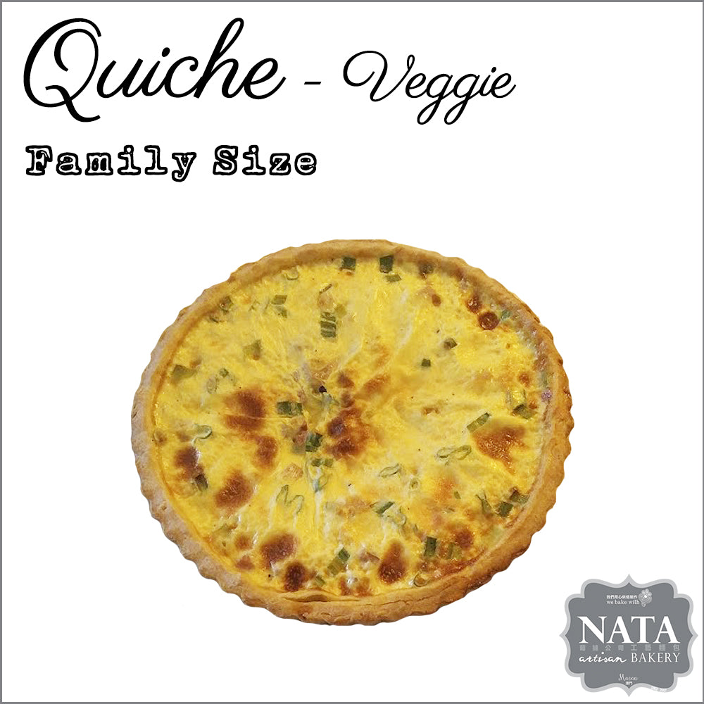 Quiche Veggie - Family size 法式雜菜鹹批 – Nata Bakery & CUPPACOFFEE Online Store